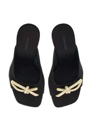 FERRAGAMO 105mm Crystal-embellished Bow Sandals