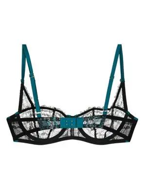 FLEUR DU MAL Gabrielle Embroidered Balconette Bra