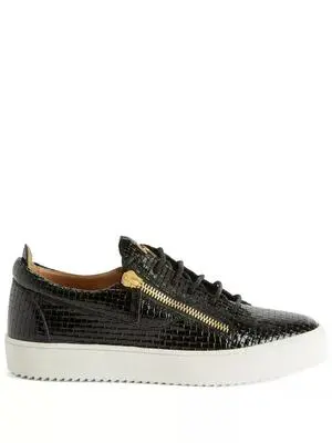 GIUSEPPE ZANOTTI Frankie Double-zip Low-top Sneakers - Black
