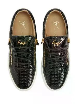 GIUSEPPE ZANOTTI Frankie Double-zip Low-top Sneakers - Black