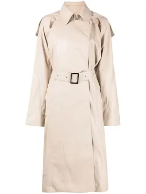 BOYAROVSKAYA Logo-patch Belted Trench Coat
