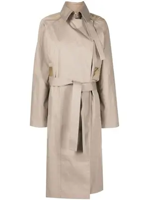 BOYAROVSKAYA Layered Belted Trench Coat