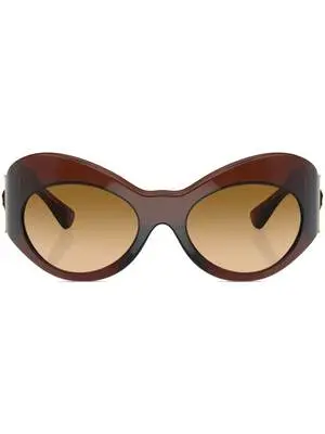 Versace Medusa Head Oversize-frame Sunglasses - Brown