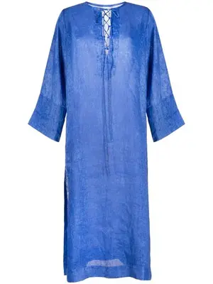 BAMBAH Lace-front Linen Kaftan