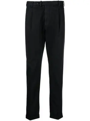 Dell'oglio Black Wash Bottoms For Men