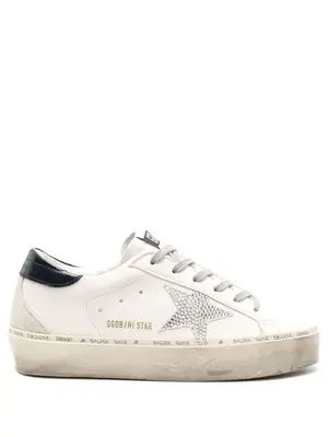 GOLDEN GOOSE Hi Star Leather Sneakers - White