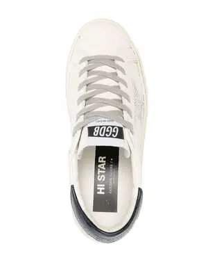 GOLDEN GOOSE Hi Star Leather Sneakers - White