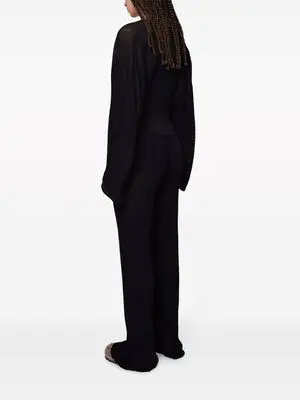 Stella McCartney Fine-knit Plissé Top - Black