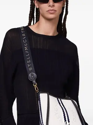 Stella McCartney Fine-knit Plissé Top - Black