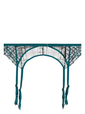 FLEUR DU MAL Gabrielle Embroidered Garter Belt