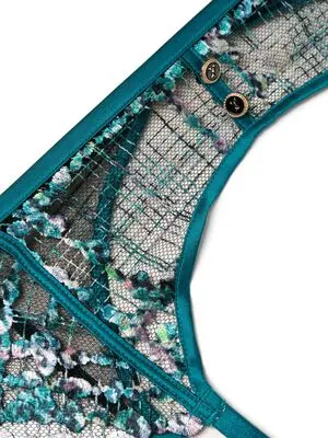 FLEUR DU MAL Gabrielle Embroidered Garter Belt