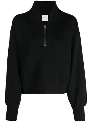Varley Davidson Zipped Jersey Sweatshirt - Black