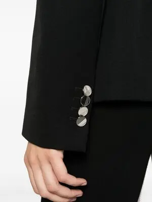 Attico Single-breasted Virgin Wool Blazer