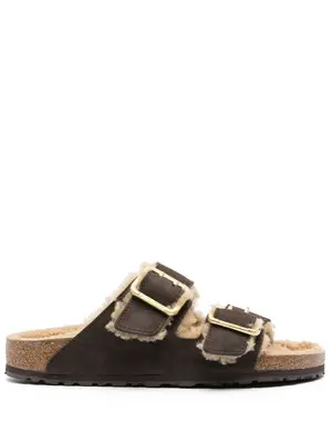 BIRKENSTOCK Arizona Shearling-lined Sandals - Brown