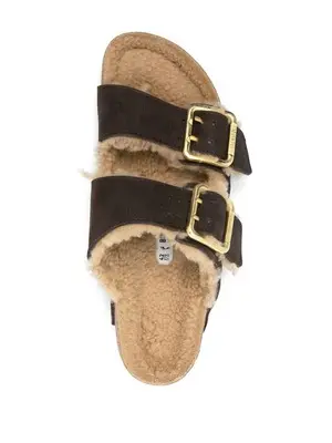 BIRKENSTOCK Arizona Shearling-lined Sandals - Brown
