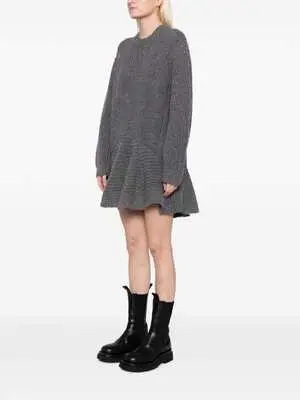 JNBY Crew-neck Drop-shoulder Mini Dress
