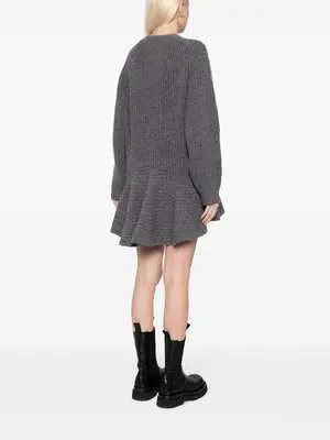 JNBY Crew-neck Drop-shoulder Mini Dress