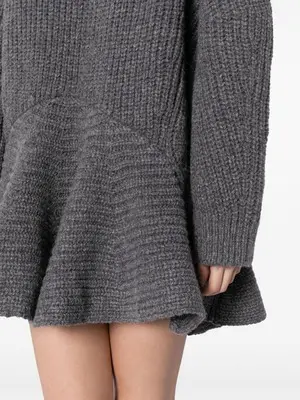 JNBY Crew-neck Drop-shoulder Mini Dress