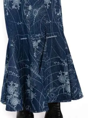 Off-White Graphic-print Mermaid Midi Skirt