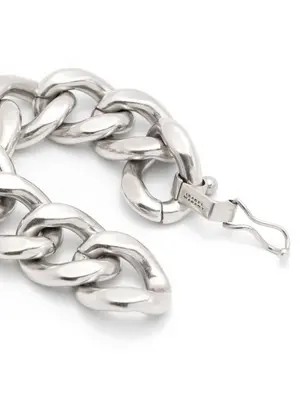 Isabel Marant Étoile Links Logo-engraved Bracelet - Silver