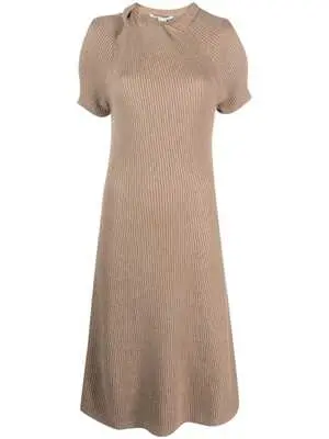 Stella McCartney Ribbed-knit Midi Dress