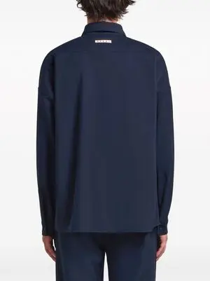 Marni Tropical Wool Long-sleeved Shirt - Blue