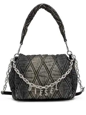 DIESEL® Charm-d M Denim Shoulder Bag - Black