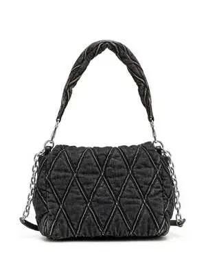 DIESEL® Charm-d M Denim Shoulder Bag - Black
