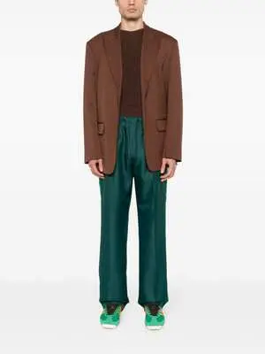 LANVIN Side-stripe Cotton Trousers