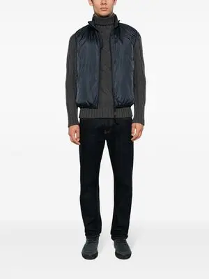 Aspesi High-neck Padded Gilet - Blue