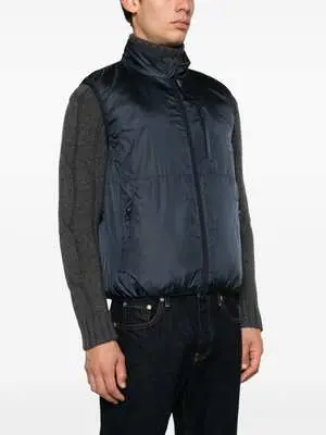 Aspesi High-neck Padded Gilet - Blue