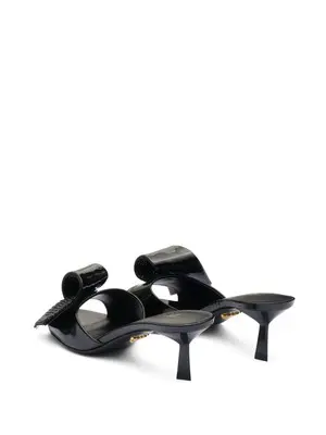 Prada Bow-detail Patent-leather Sandals