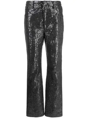 ROTATE BY BIRGER CHRISTENSEN High-waisted Sequined Jeans