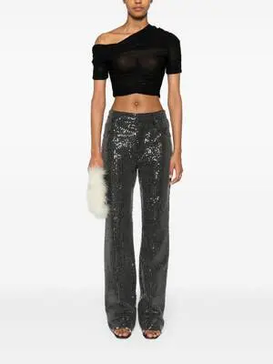 ROTATE BY BIRGER CHRISTENSEN High-waisted Sequined Jeans