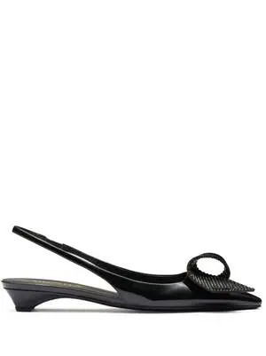 Prada 25mm Appliqué-detail Leather Pumps