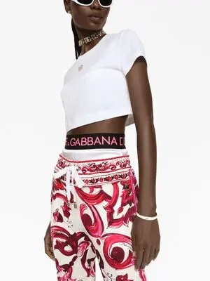 Dolce & Gabbana Logo Plaque Cuff Bracelet - Silver