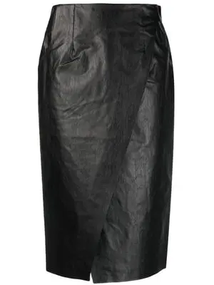 KASSL EDITIONS Strap-detail Wrap Midi Skirt