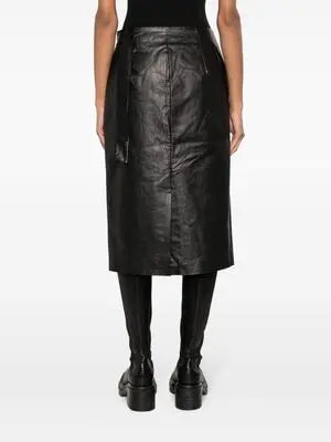 KASSL EDITIONS Strap-detail Wrap Midi Skirt