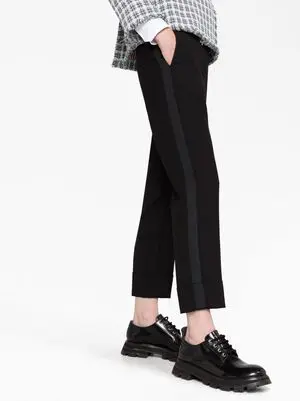 Thom Browne Cropped Tailored Trousers - Black