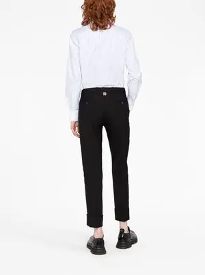 Thom Browne Cropped Tailored Trousers - Black