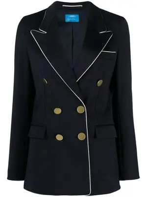 MERCI Contrast-trim Double-breasted Blazer