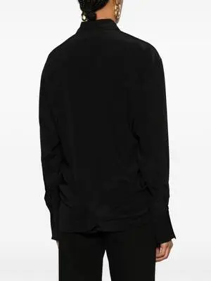 Victoria Beckham Wrap Front Silk Shirt
