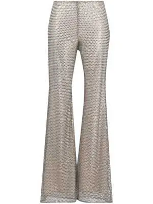 SEMICOUTURE Mid-rise Sequin Embellished Flared Trousers