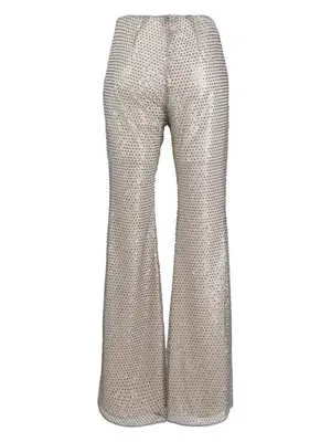 SEMICOUTURE Mid-rise Sequin Embellished Flared Trousers