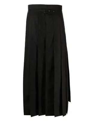 Thom Browne Pleated Wool Maxi Skirt