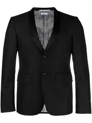 Thom Browne Shawl-collar Single-breasted Blazer - Black