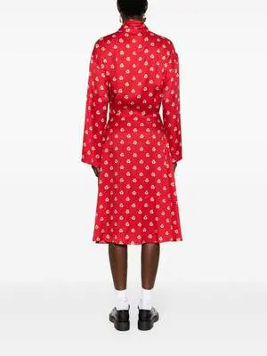 Kenzo Teddy Flower Pleated Midi Dress