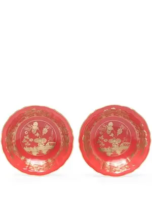 GINORI 1735 Oriente Italiano Rubrum Porcelain Plate - Red