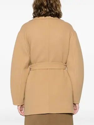 Chloé Brushed Belted Coat Notch Lapels