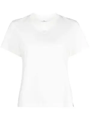 COURREGES Logo-appliqué T-shirt - White